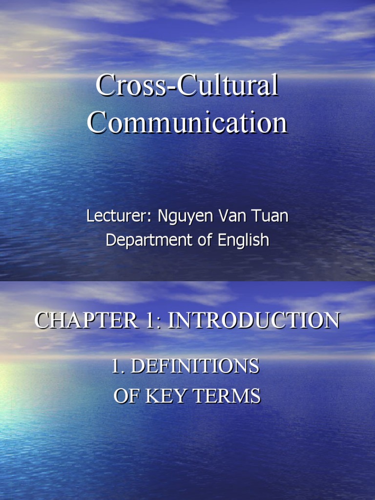 Slide Cross-Cultural Communication 1&2 | PDF | Nonverbal Communication | Communication