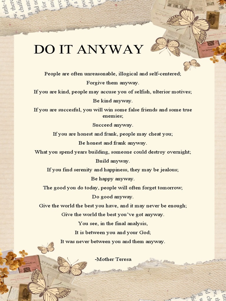 Do It Anyway | PDF