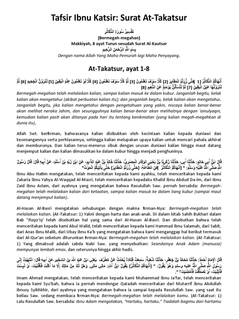 Tafsir Ibnu Katsir | PDF