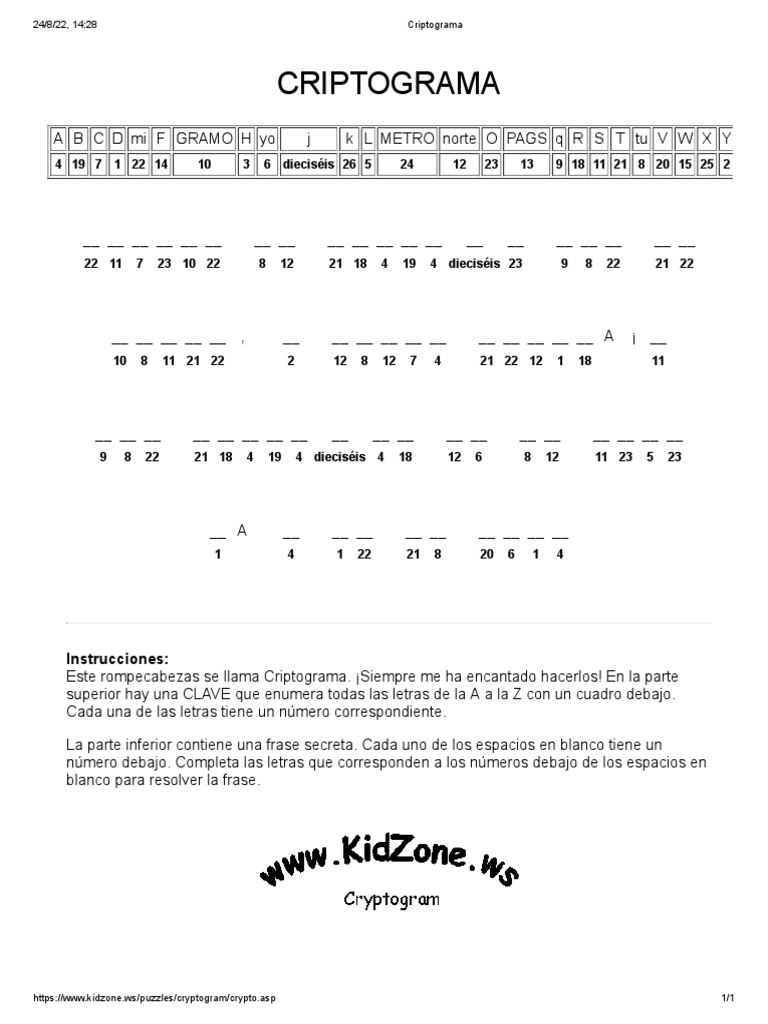 Criptograma 2 | PDF