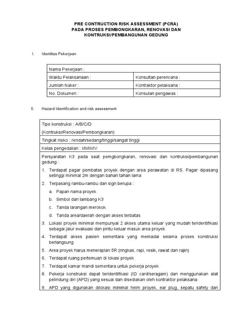 Form Pemantauan Pcra 2022 | PDF