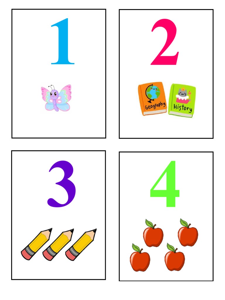 Tarjetas de Numero 1 Al 10 | PDF