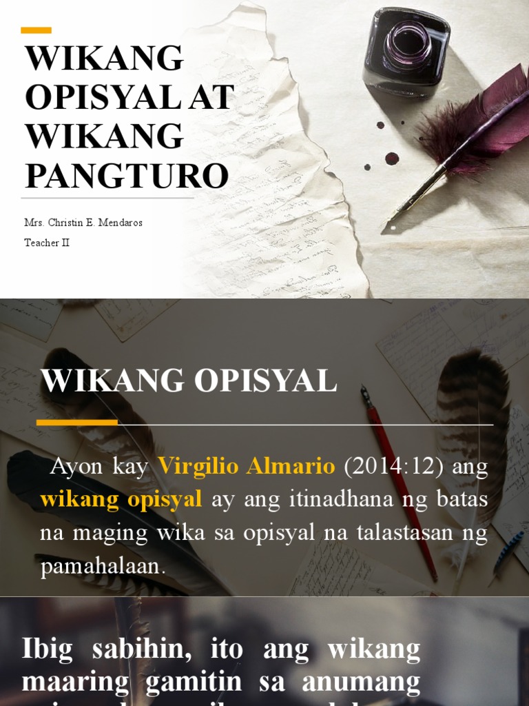 Wikang Opisyal | PDF