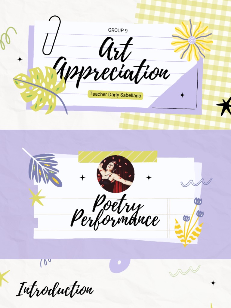 Arts Appreciation - Poetry Performance | PDF | Poetry
