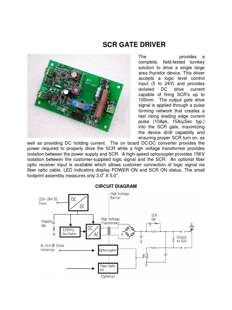 Thyristor Gate Driver | PDF | Electric Power | Information And Communications Technology