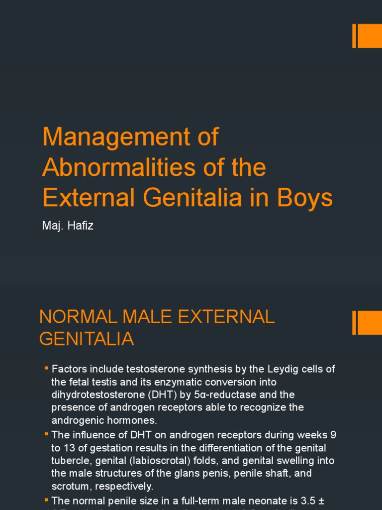 Management of Abnormalities of The External Genitalia | PDF ...