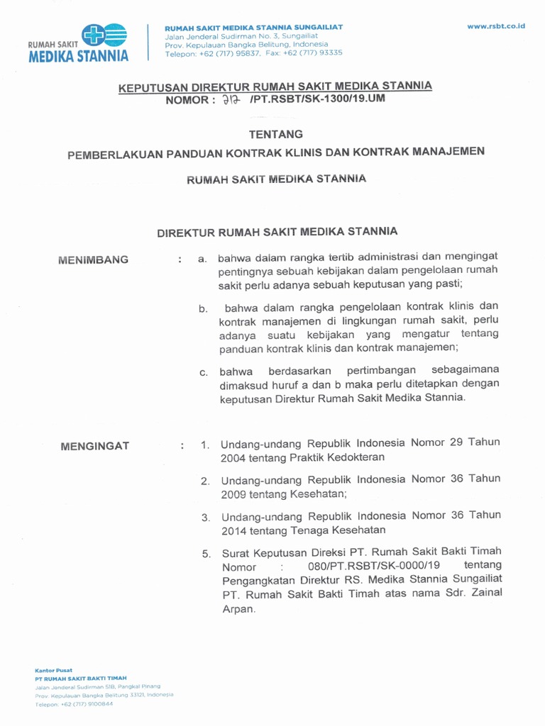 Panduan - Kontrak - Klinis - Dan - Kontrak - Manajemen | PDF