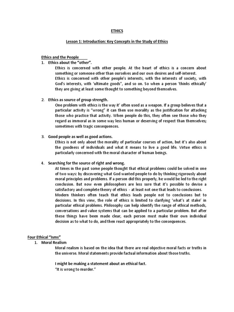 Lesson 2 Ethics and The People | Download Free PDF | Morality | Metaphysics