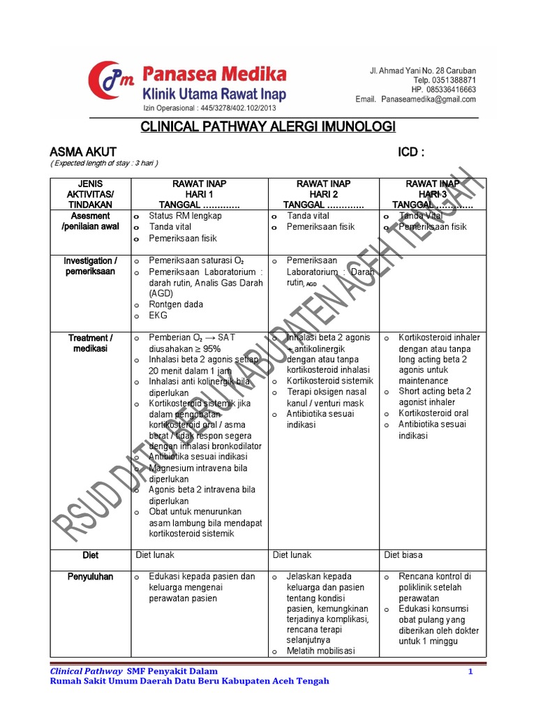 Clinical Pathway Penyakit Dalam | PDF