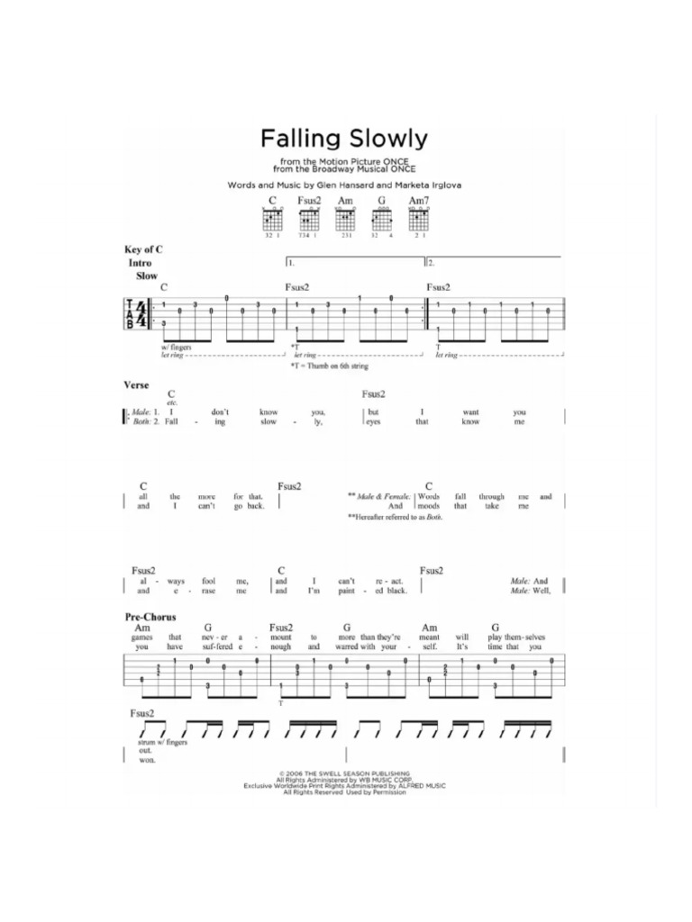 Falling Slowly Once | PDF