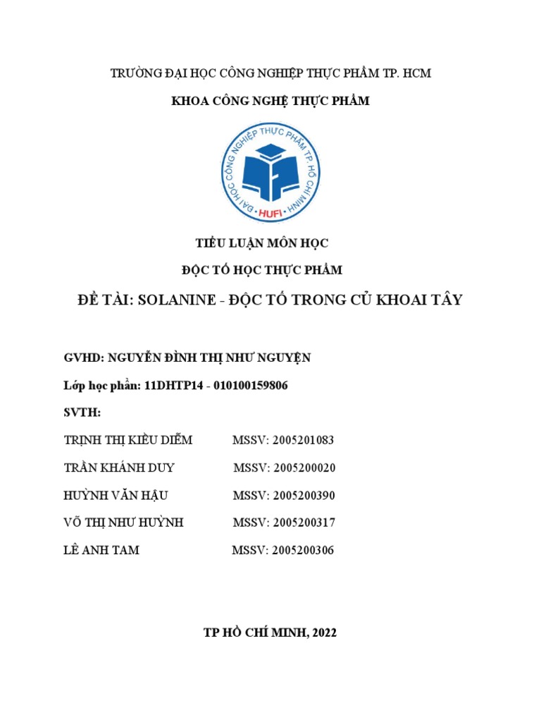 ĐỘC TỐ HỌC THỰC PHẨM | PDF