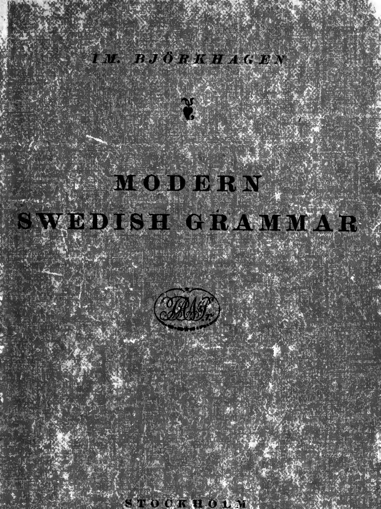 Modern Swedish Grammar | PDF | Stress (Linguistics) | Verb