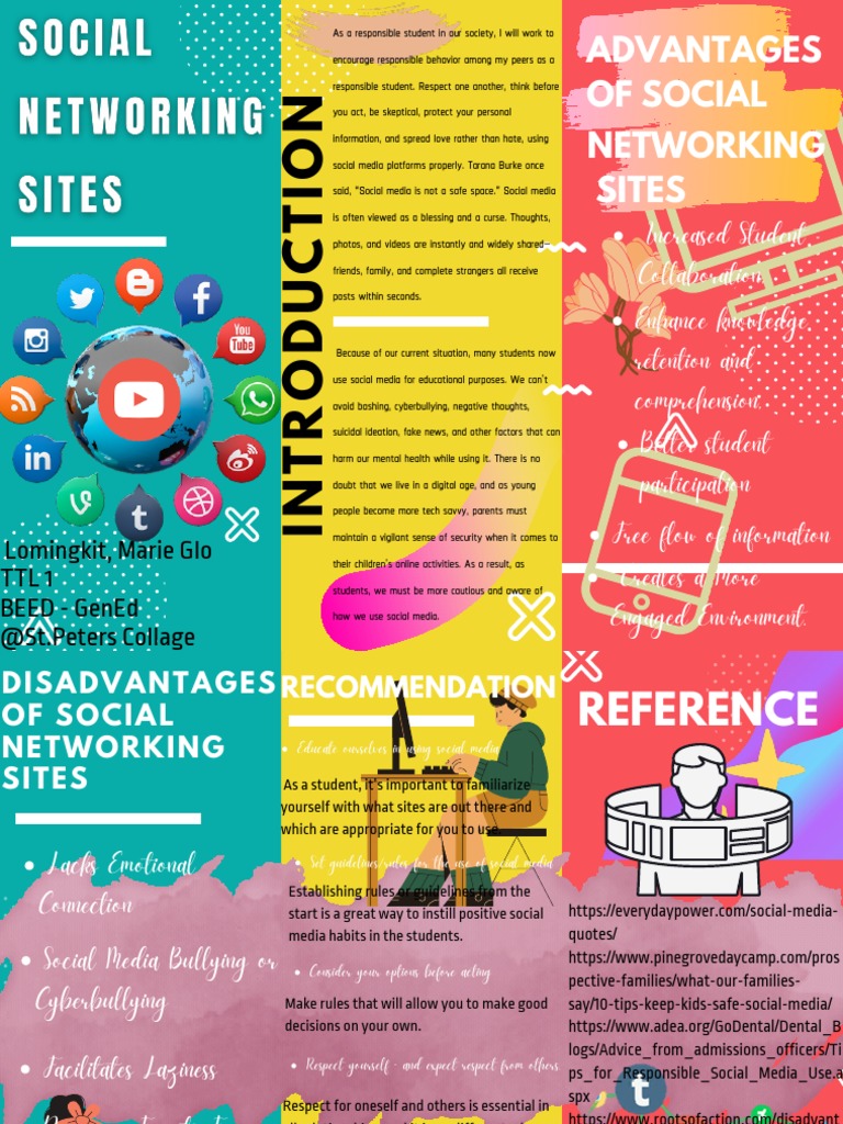 Social Networking Sites - Brochure | PDF | Social Media | Popular ...