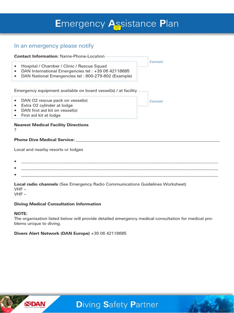 PADI Emergency Action Plan Overview | PDF | Scuba Diving | Underwater ...