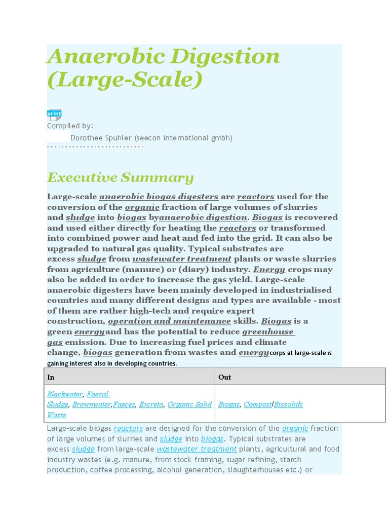 Anaerobic Digestion | PDF | Anaerobic Digestion | Biogas