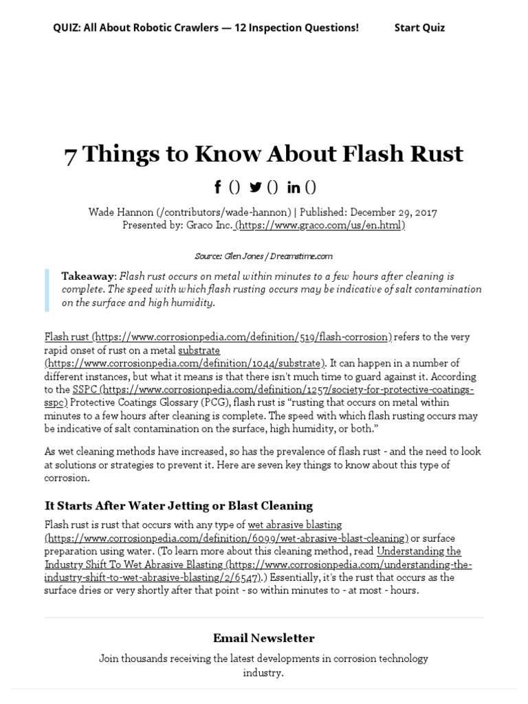7 Things To Know About Flash Rust | PDF | Rust | Corrosion