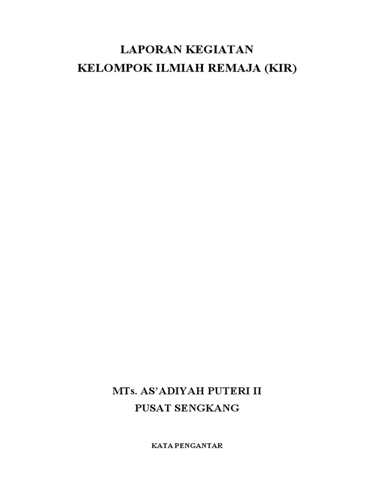 LAPORAN PERTANGGUNG JAWABAN Kir | PDF