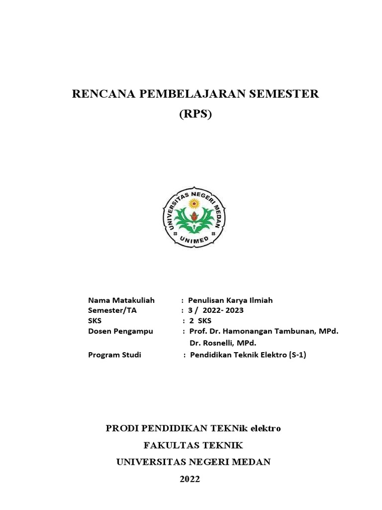 OK - RPS Penulisan Karya Ilmiah | PDF