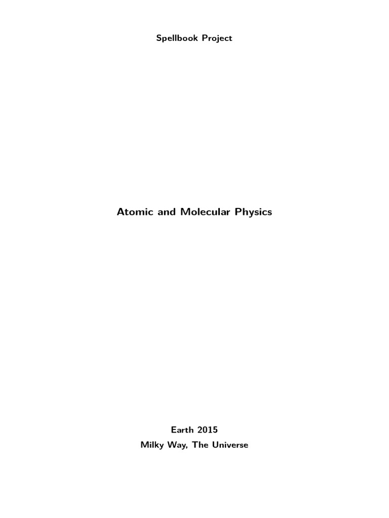 Atomic and Molecular Physics (PDFDrive) | PDF | Atomic Orbital | Electron