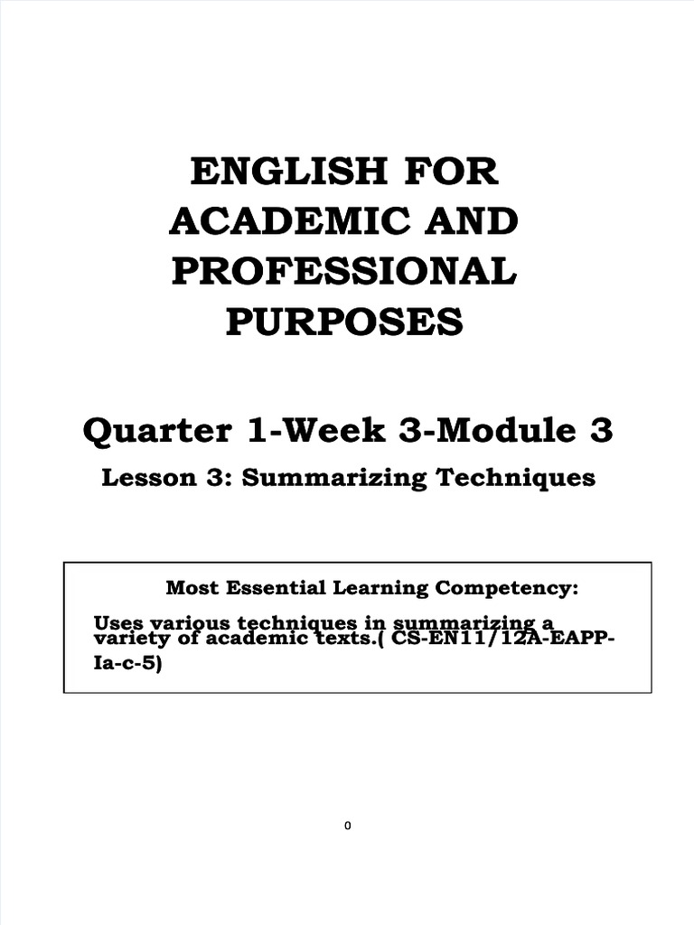PDF Week 3 Eapp Module - Compress | PDF
