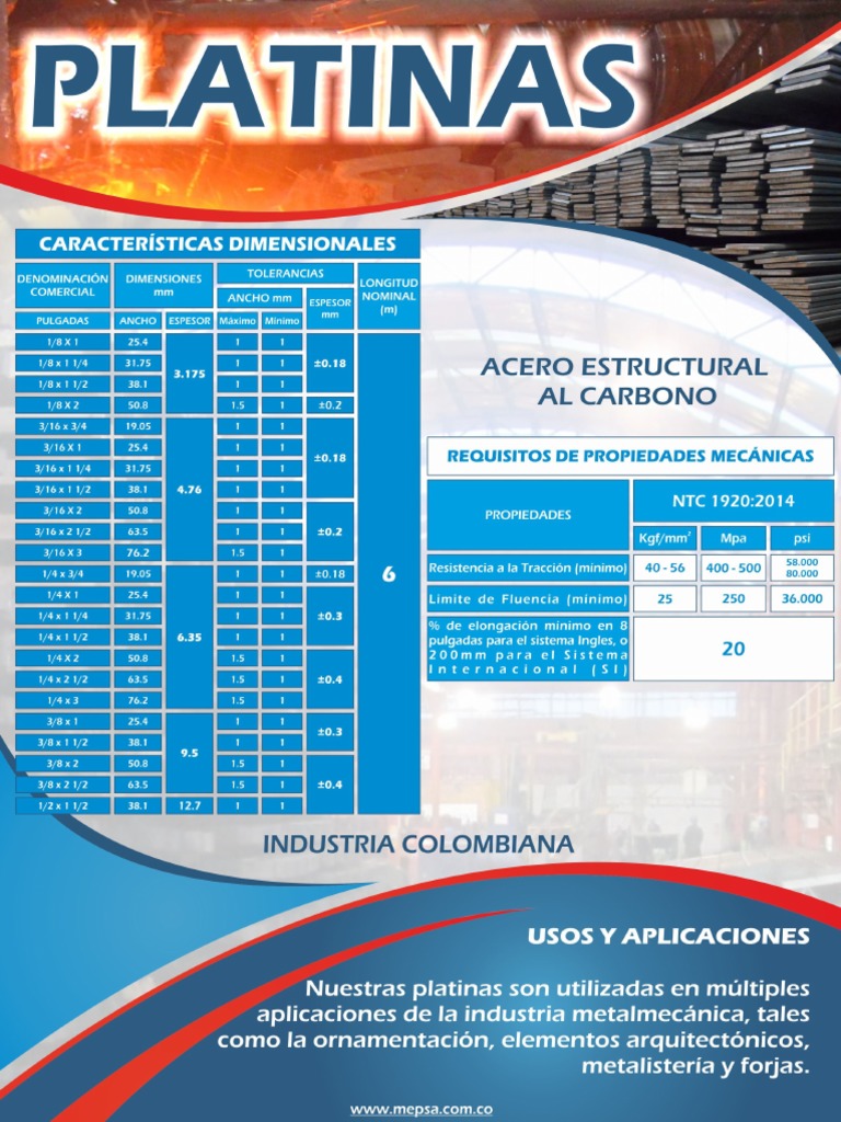 Ficha Técnica de Platina | PDF