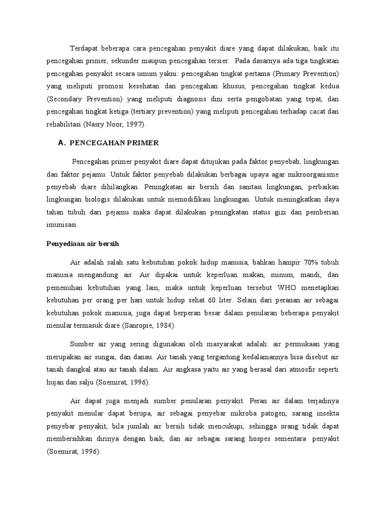 Pencegahan Tersier Diare | PDF | Kesehatan Holistik | Sains & Matematika