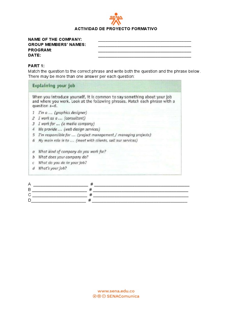 Describing Jobs | PDF