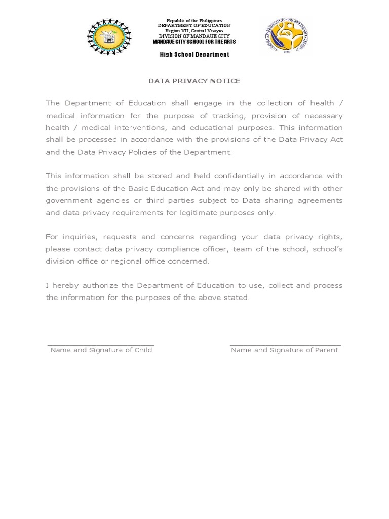 Data Privacy & Medical Info Form | PDF | Information Privacy | Privacy