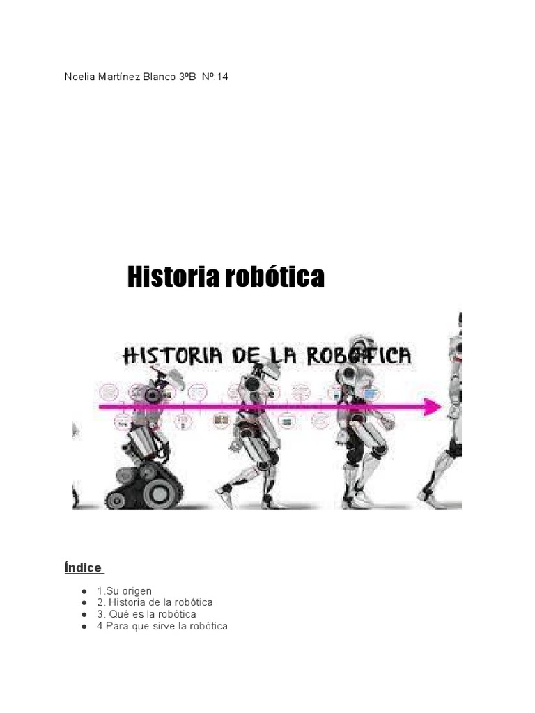 Breve historia de la robótica | PDF | Robot | Robótica