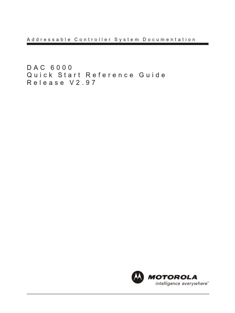 DAC 6000 Quick Start Reference Guide Release V2.97 | PDF | Databases ...