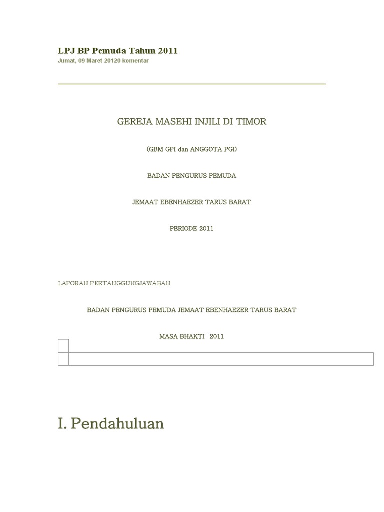 Contoh Laporan Pertanggung Jawaban | PDF