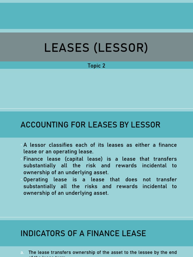 BB2 Topic 2 Leases Part 2.2 | PDF | Lease | Economies