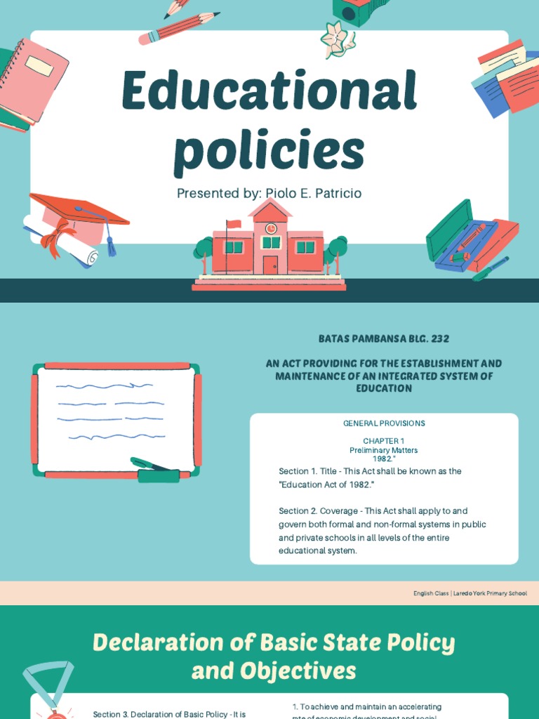 Educational Policies | PDF | Schools | Teachers