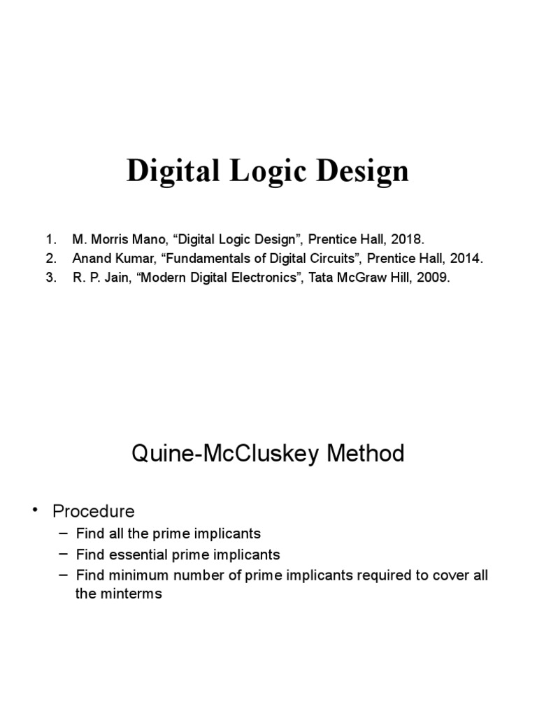 QM Method | PDF | Digital Electronics | Computer Science