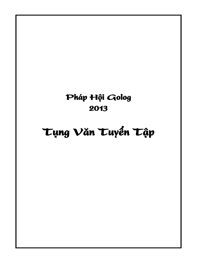 Tung Van Tuyen Tap | PDF