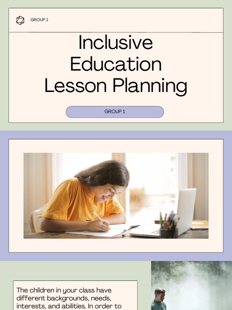 Inclusive Education Lesson Planning | PDF | Lesson Plan | Learning