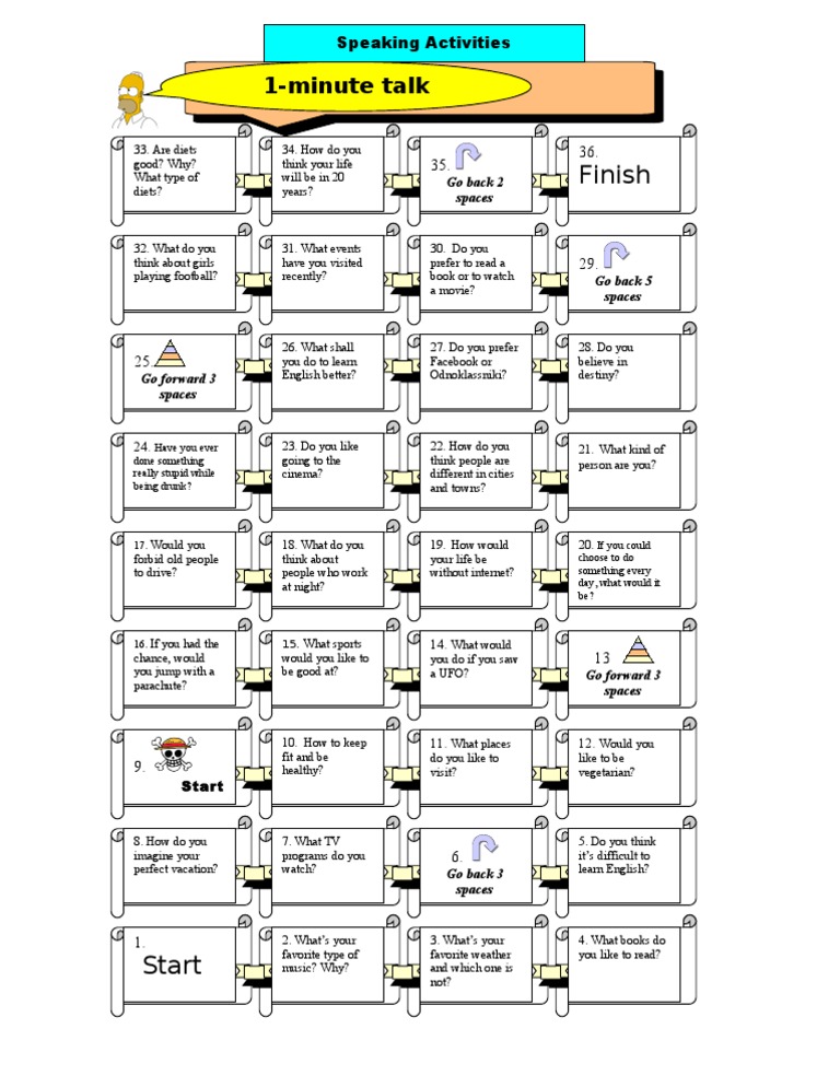 Engaging Speaking Activity Prompts | PDF