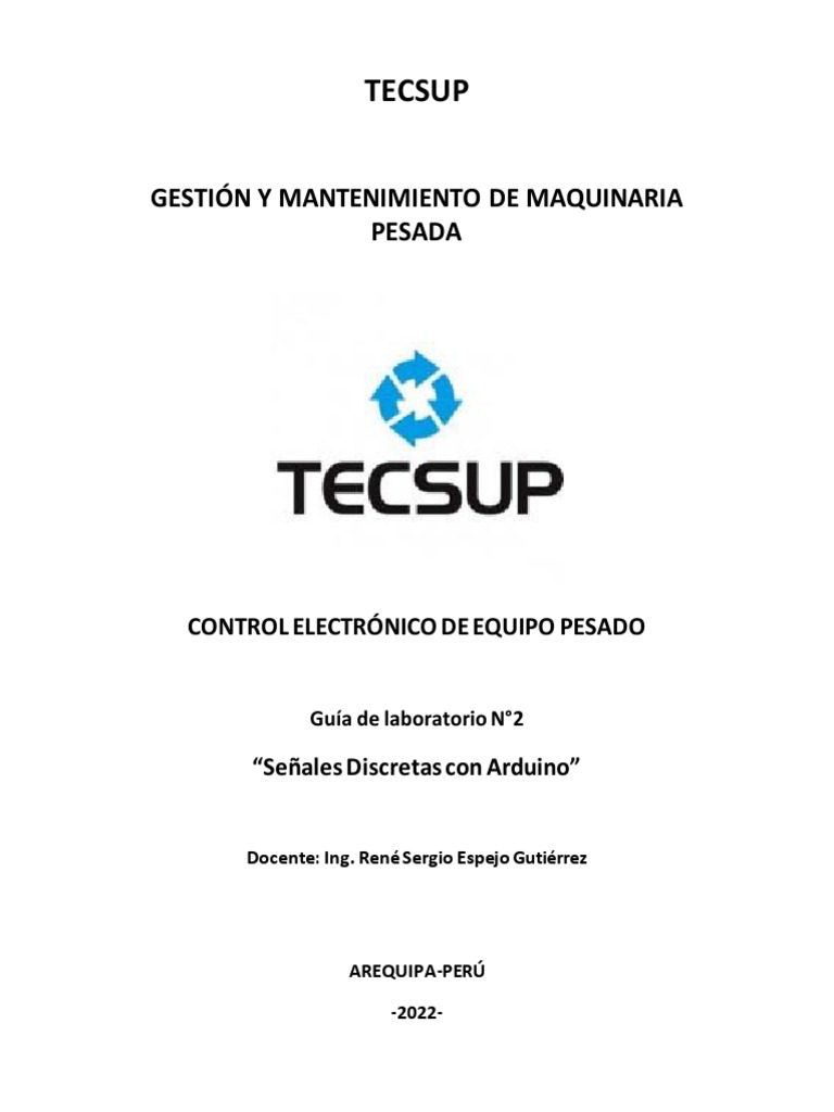Lab - 02 - Señales Discretas Con Arduino | PDF | Arduino | Microcontrolador