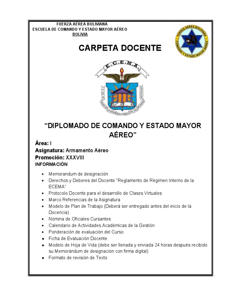 Diplomado en Armamento Aéreo | PDF | Evaluación | Maestros