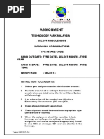 SMM Assignment Cover Page | PDF