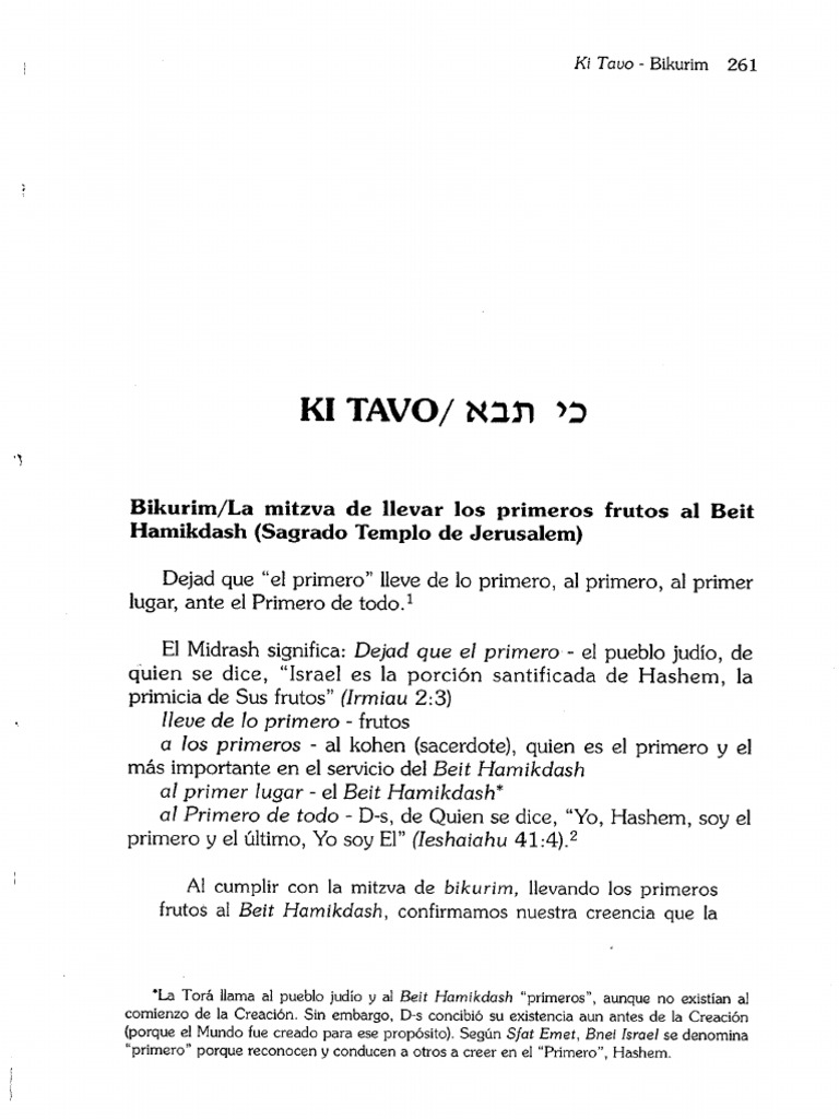 Midrash Ki Tavó Pdf