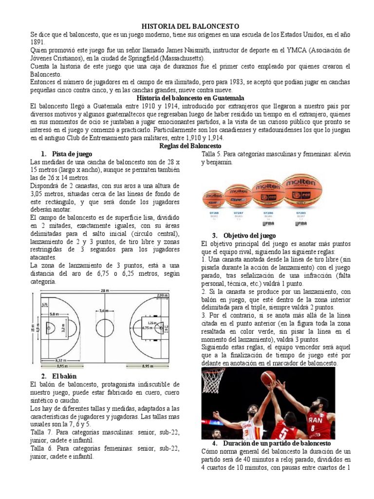 Historia Del Baloncesto | PDF | Árbitro | Entretenimiento
