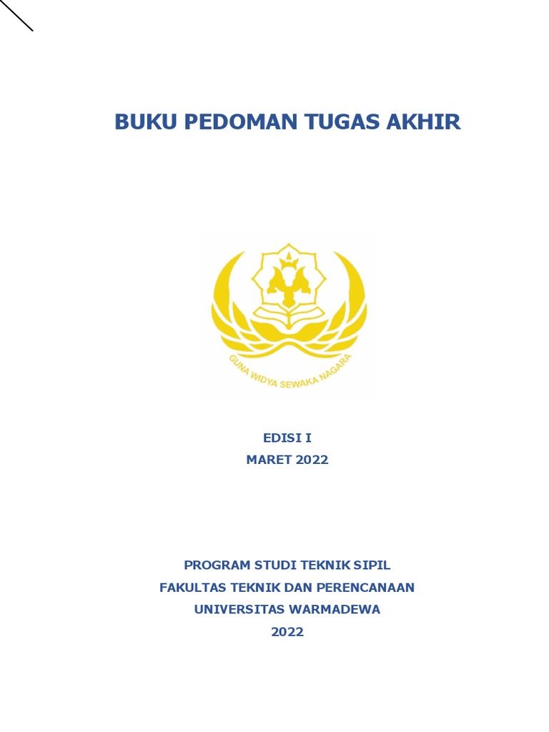 Buku Pedoman Tugas Akhir Edisi I Maret 2022 F | PDF