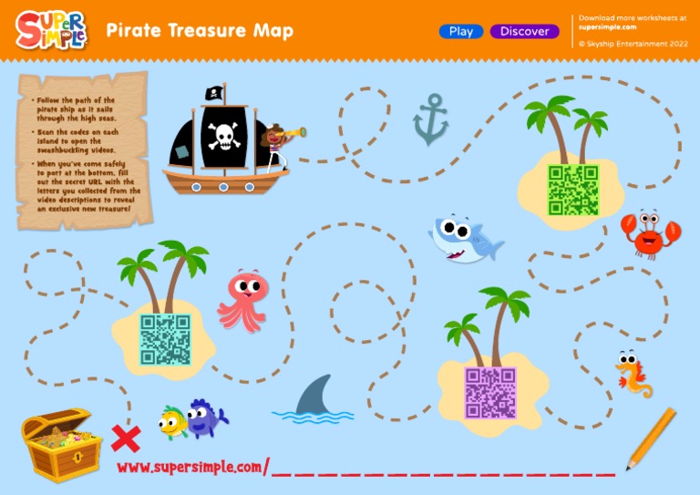 Supersimple Pirate-Treasure-Map Printable | PDF