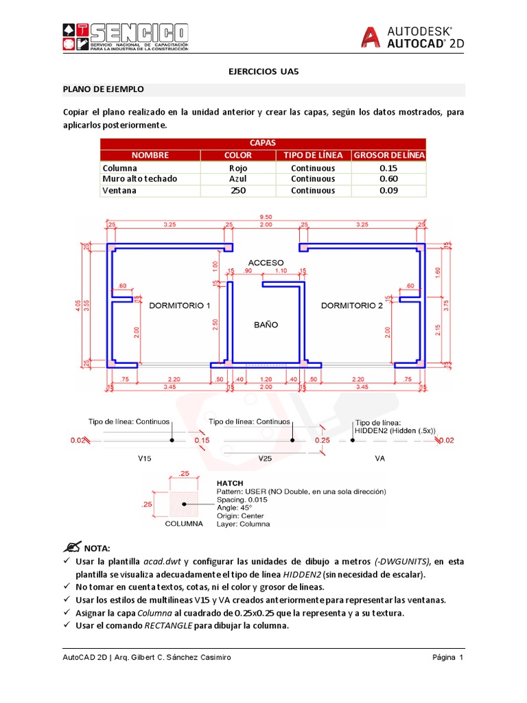 AutoCAD 2D UA5 - Ejercicios | PDF | Diseño | Sectores Economicos