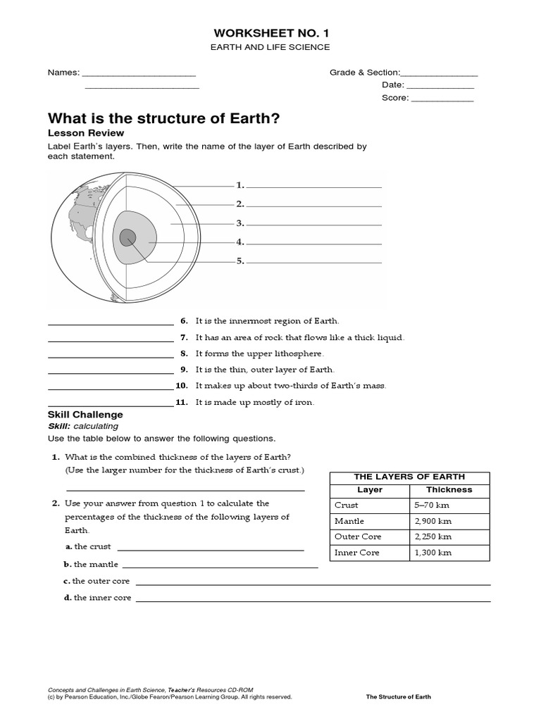 Earth Science Worksheets | Download Free PDF | Rock (Geology) | Soil