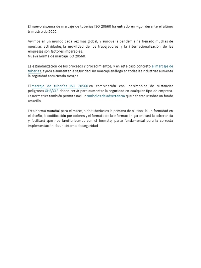 Cod de Tuberi Iso 20560 | PDF