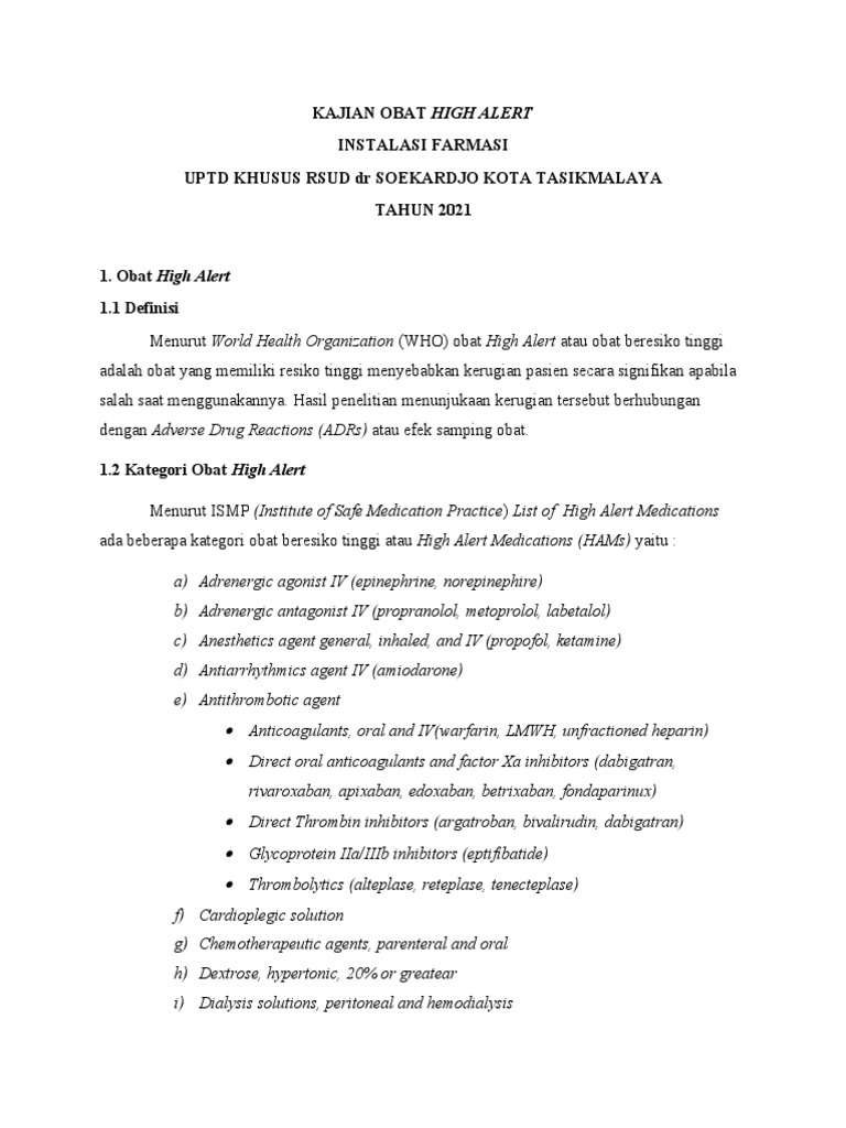 Kajian Obat Pdf Clinical Medicine Pharmaceutical Sciences