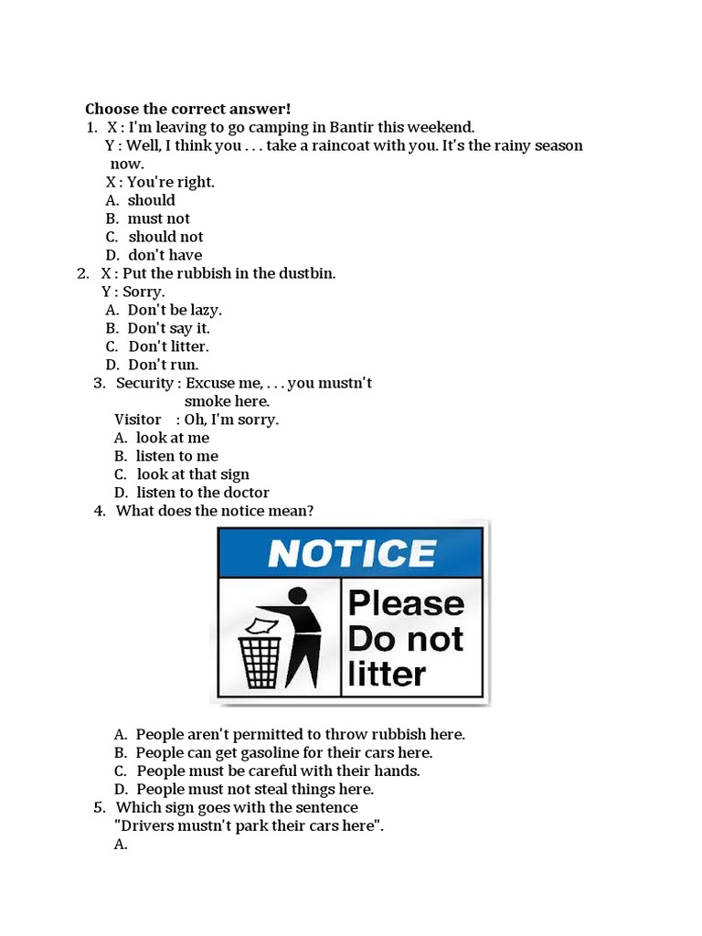 Choose The Correct Answer | PDF