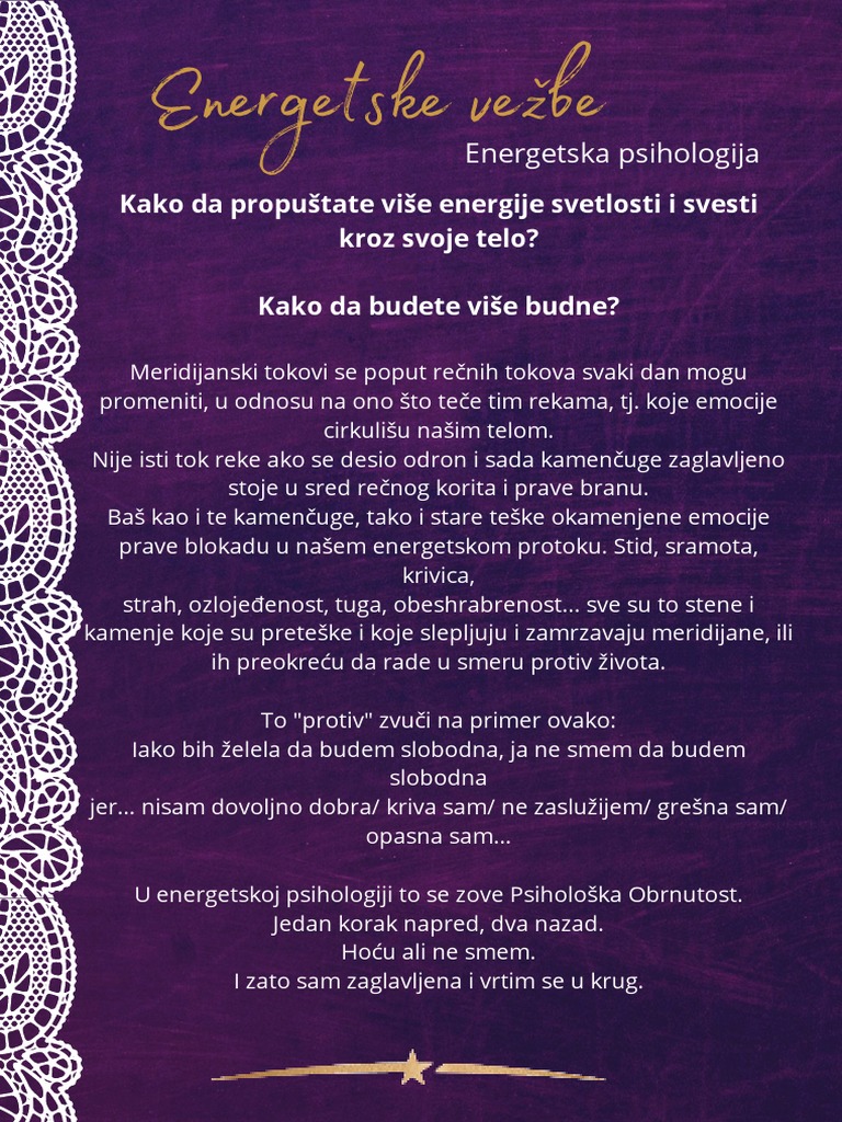 03 Kako Rade Energetske Vezbe Astro Sestre | PDF